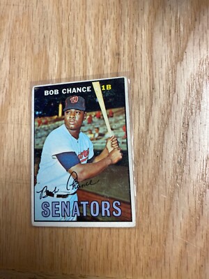 1967 Topps Baseball Bob Chance Washington Senators Card #349 | eBay