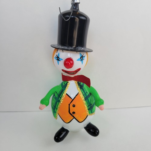Vintage Soffieria De Carlini Hand Blown Glass Ornament, Italy Clown Top ...