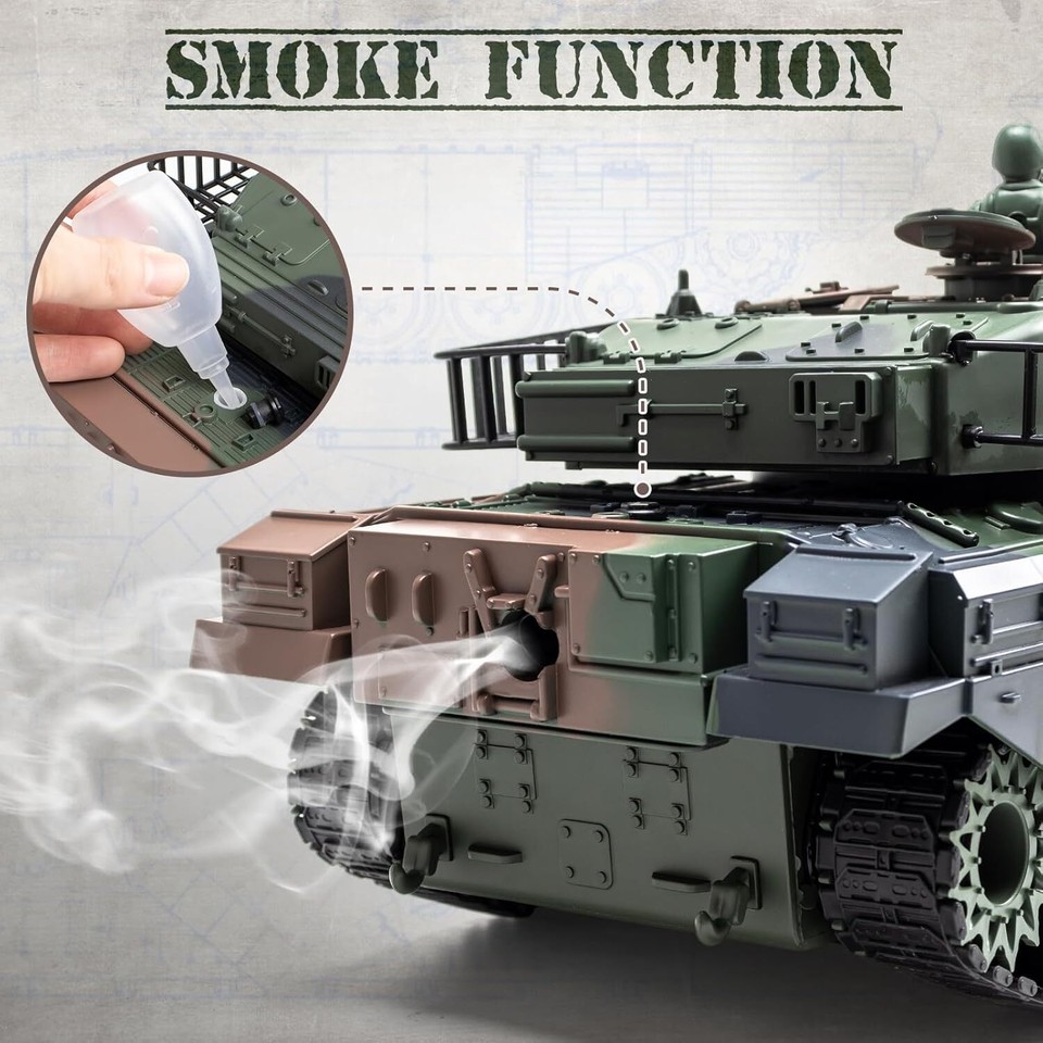 1:18 RC Tank US M60 Remote Control Tank Model Toys Military Tank That ...