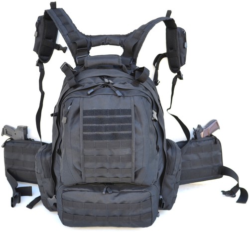 EXPLORER Black 3 Day Military Combat Assault Pack Molle Bug Out Bag 17 ...