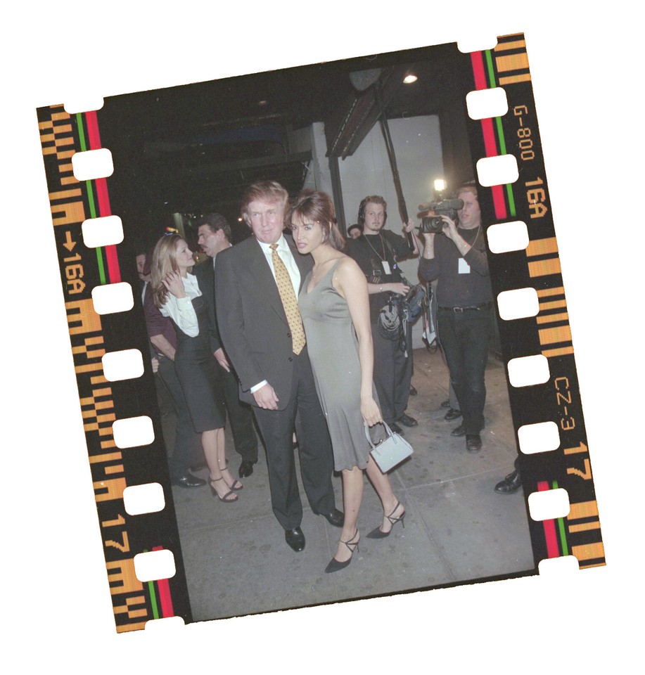 #1 1998 DONALD TRUMP & KARA YOUNG 35MM NEGATIVE FILM PHOTO CELEBRITIES ...