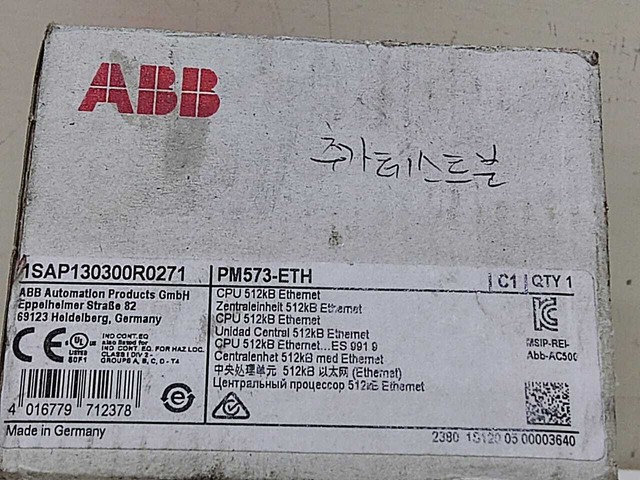 ABB Pm573-eth CPU 512kb Ethernet 1SAP130300R0271 for sale online | eBay