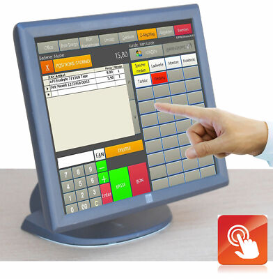 19" 48CM TOUCHSCREEN MONITOR ELO ET1915L DISPLAY ENTUITIVE FÜR WIN 7 8 ...