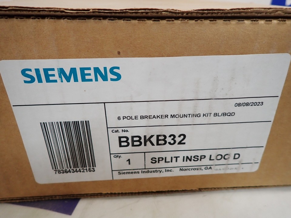 NEW - Siemens 6 Pole Breaker Mounting Kit BL/BQD BBKB32 | eBay