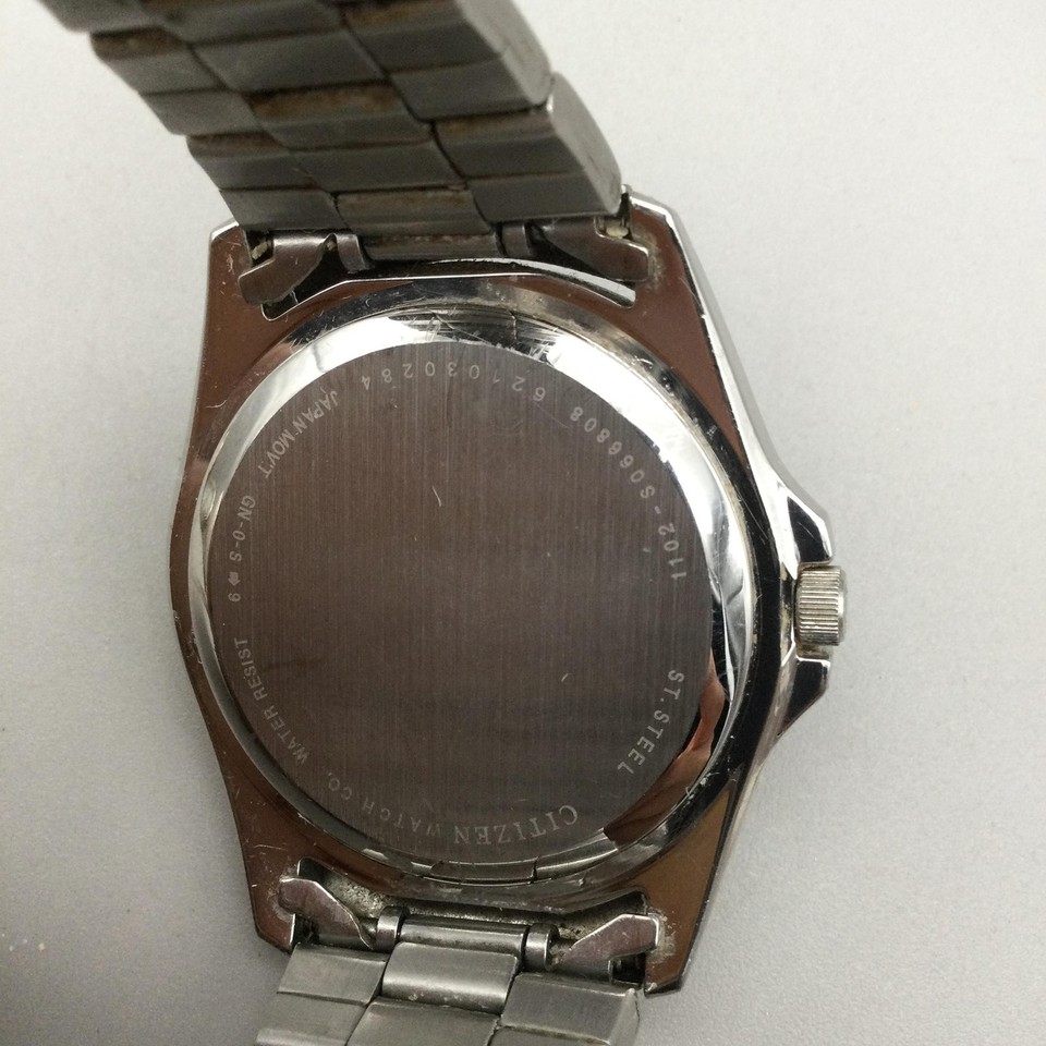 Citizen Watch Mens 41mm Blue Dial Day Date 1102-S066808 New Battery 7.5 ...