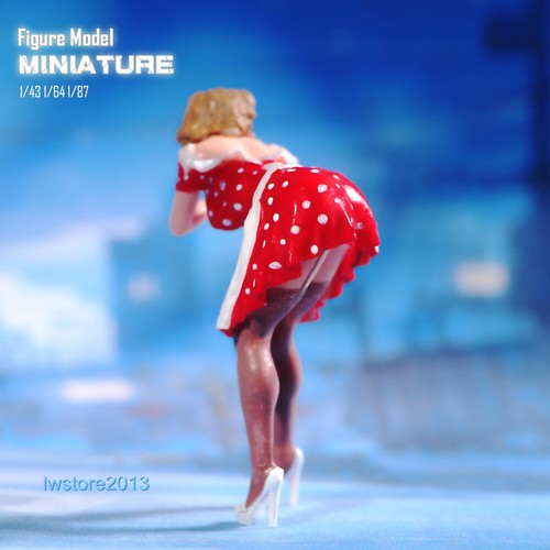 1/87 Scene Props Wanda Girl Bend Miniatures Figures Model For Cars ...