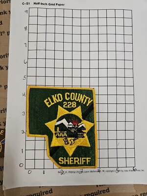 #179 Elko County Nevada Sheriff 228 Patch | eBay