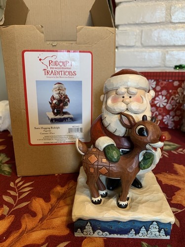 Jim Shore’s 2010 “Santa Hugging Rudolph“ The Red Nose Reindeer 6” NWB ...