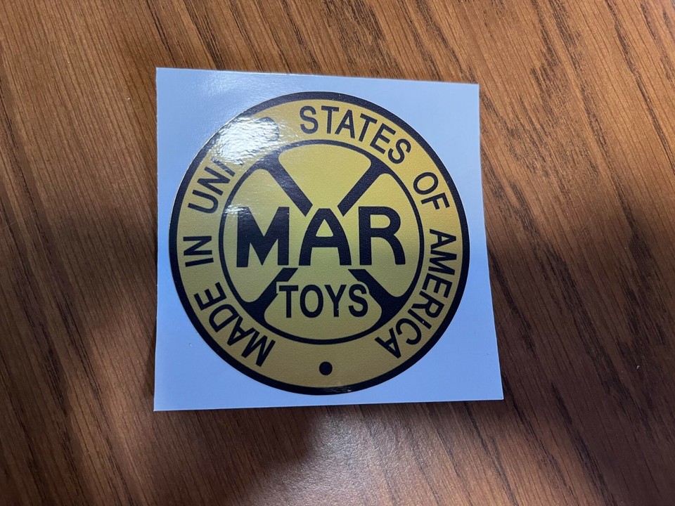 Vintage REPRODUCTION MARX USA Tin Wind Up Toy DECAL STICKER 4 INCH | eBay