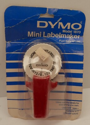 Vintage Dymo Mini Labelmaker #1870 Handheld Embossing Tape Label Maker ...