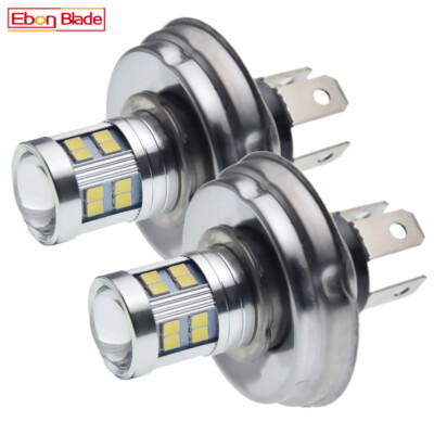 2Pcs P45T R2 LED Motorcycle LED Headlight Light Bulb High Low Beam ...