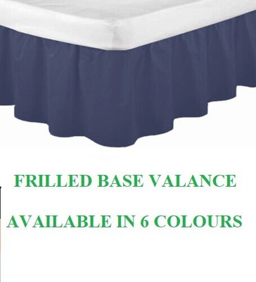 LUXURY PLAIN DYED PLATFORM FRILLED BASE VALANCE SHEETS POLY COTTON ALL ...