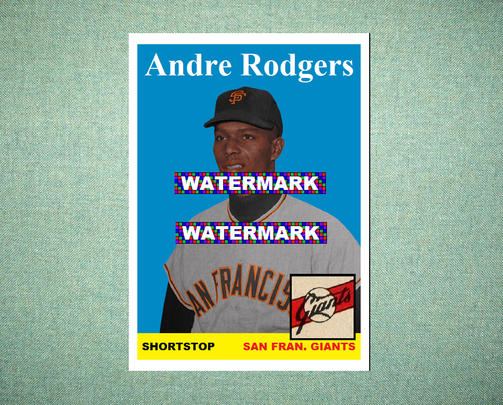 Andre Rodgers San Francisco Giants 1958 Style Custom Baseball Art Card ...