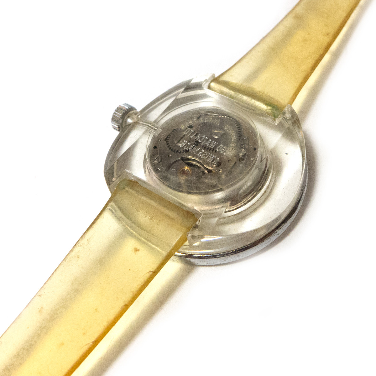 Vintage Retro Classic Round SUTTON Brand Clear Plastic Watch Wristwatch ...