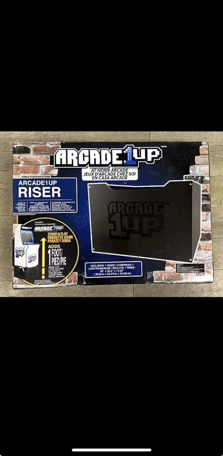 Arcade1up Original Branded Riser Black Adds 1 Foot Height Arcade 1 Up ...