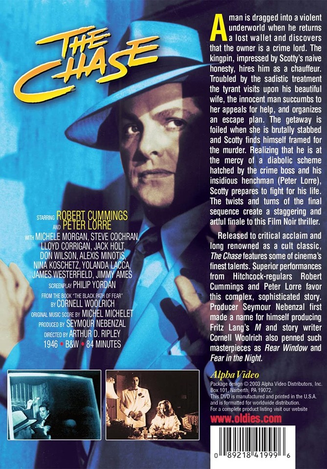 The Chase (DVD) Peter Lorre Steve Cochran Robert Cummings | eBay