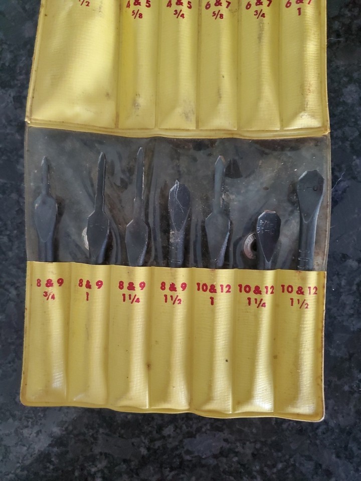 Craftsman Wood Screw Pilot Bit Set 9-4204 Vintage Pack Of 13 Complete ...