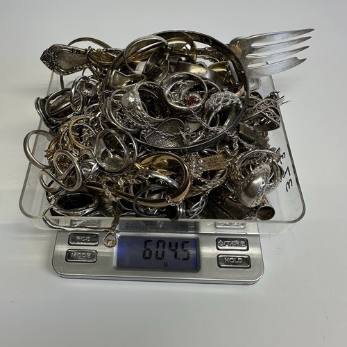 Sterling Silver Jewelry Lot .925 Rings Bracelets Pins Earrings 600 ...