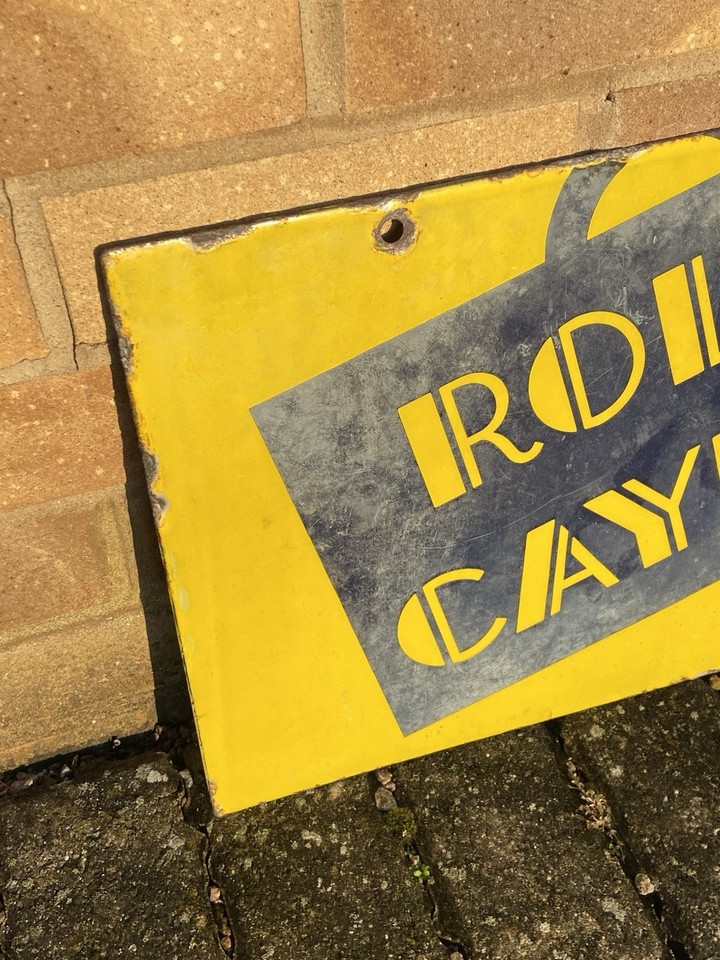 Original ROLLS CAYDON Double Sided Enamel Sign | eBay