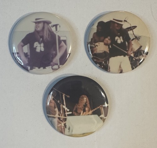 Lynyrd Skynyrd Set Of 3 Photo Buttons Ronnie Van Zant Allen Collins | eBay