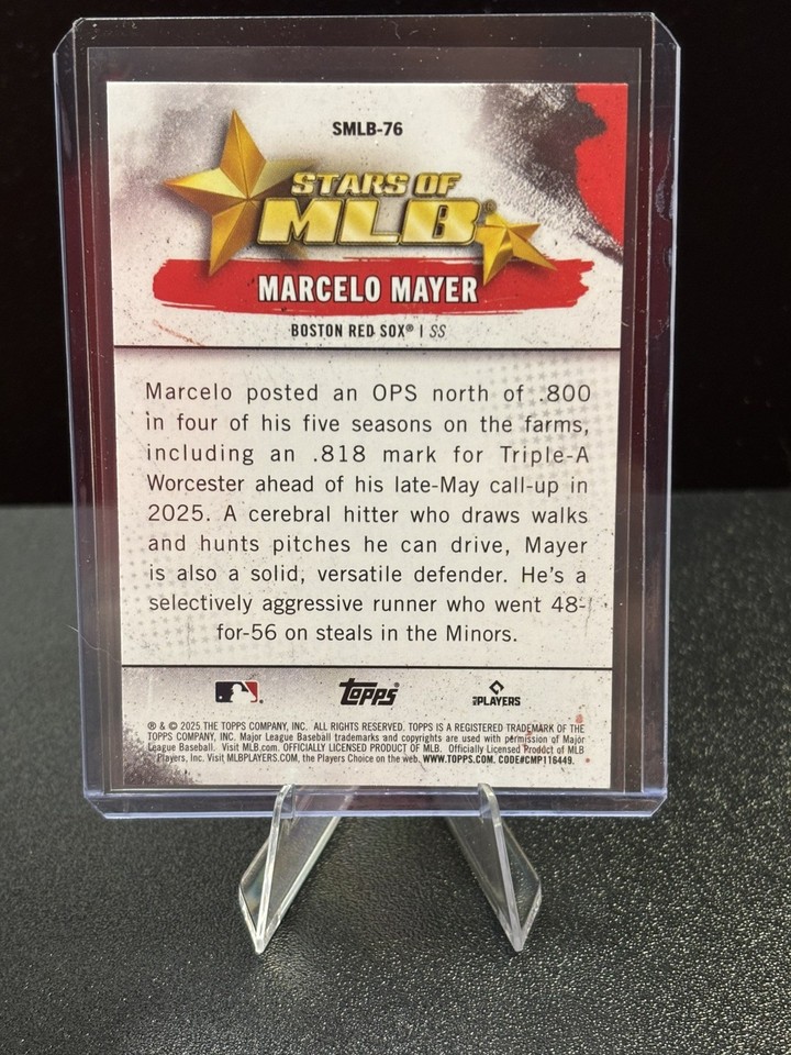 2025 Topps Update Stars of the MLB Marcelo Mayer Rookie Card - Boston ...