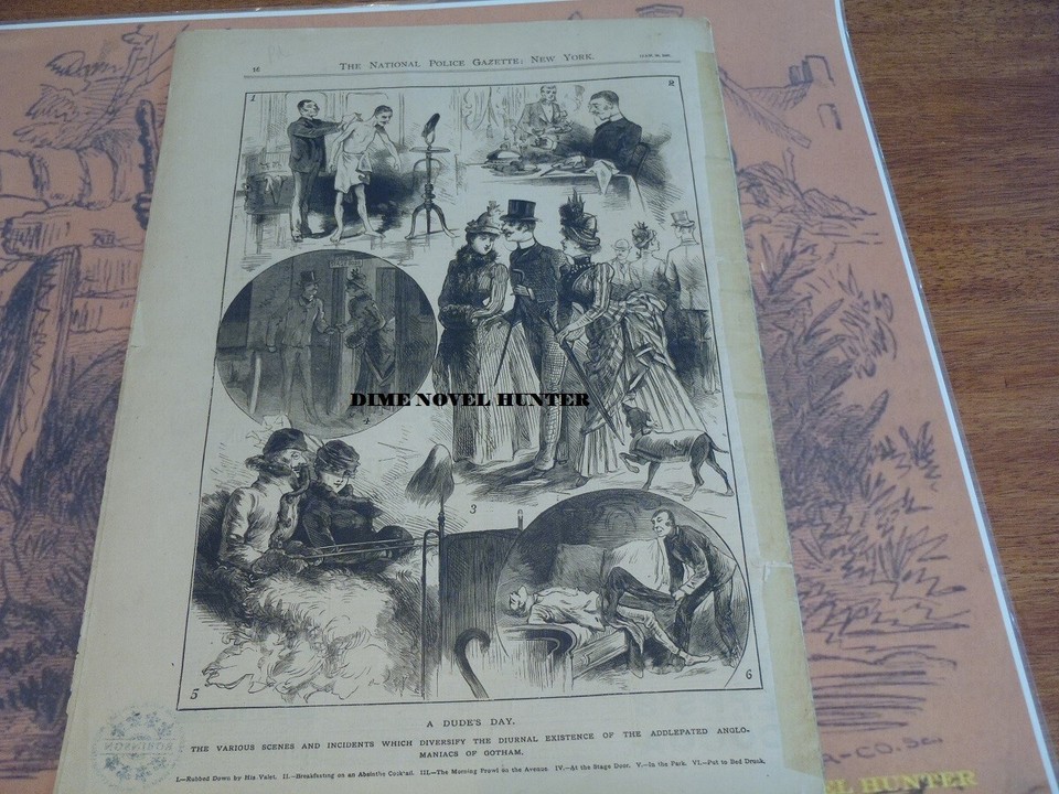 SUICIDE COVER 1888 NATIONAL POLICE GAZETTE #489 JOHN L SULLIVAN STORY ...