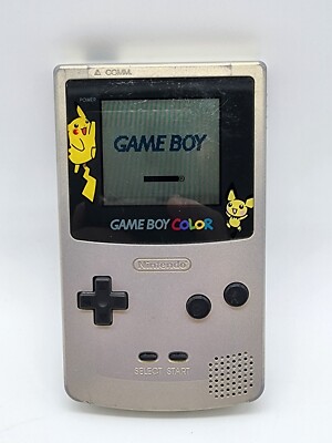 Nintendo Game Boy Color Gold Pokemon Edition Console (Missing Battery ...