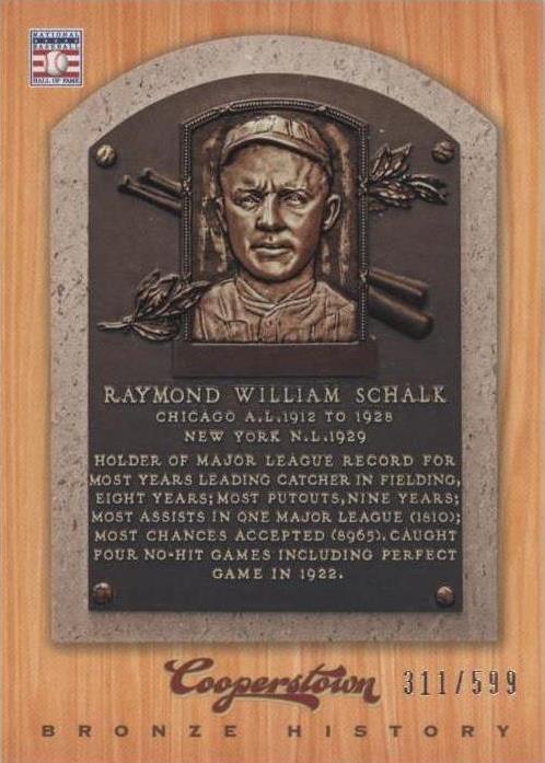 2012 Panini Cooperstown - Bronze History Ray Schalk #75 /599 for sale ...