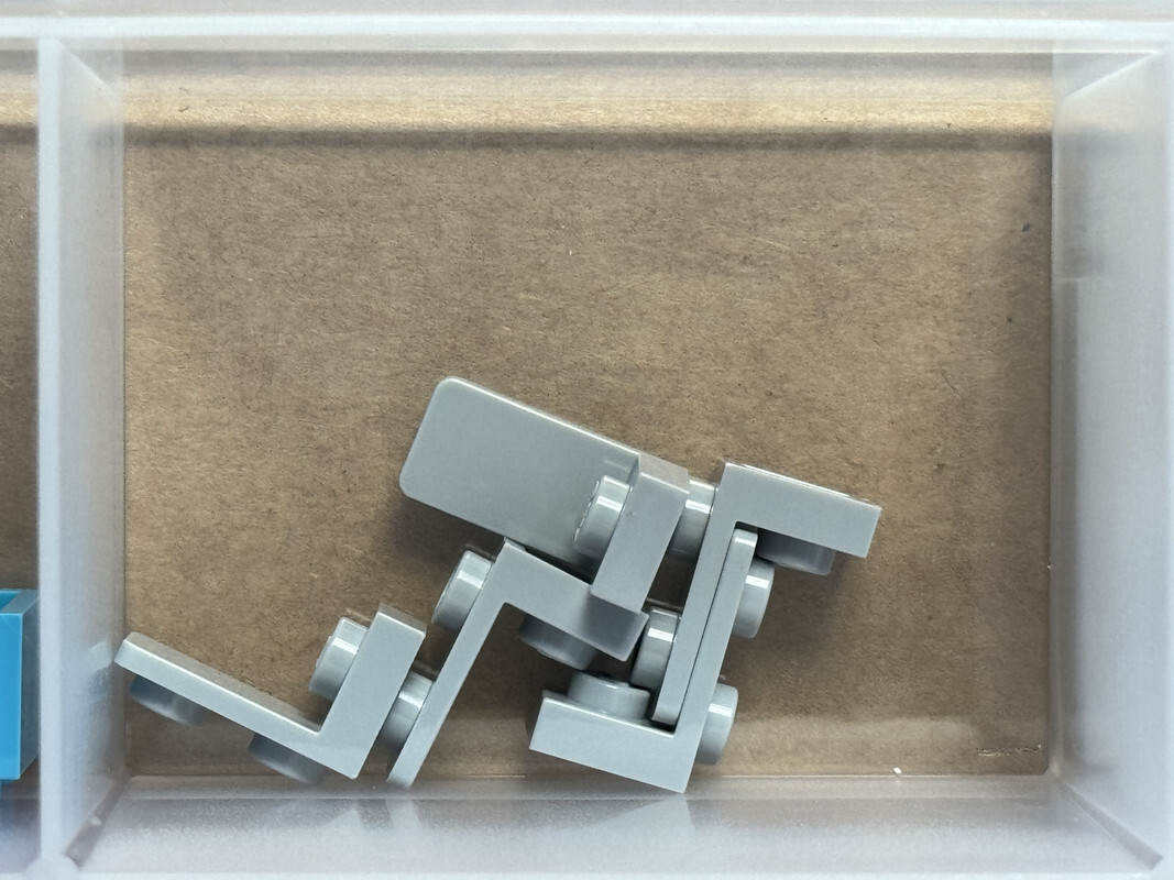 LEGO Parts - Light Bluish Gray Bracket 1 x 1 - 1 x 2 Inverted - No ...