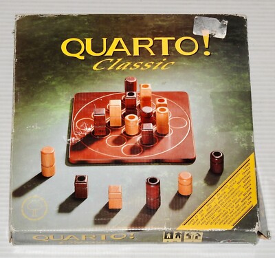 Quarto Classic Wooden Board Game COMPLETE Gigamic 1991 Made in France ...