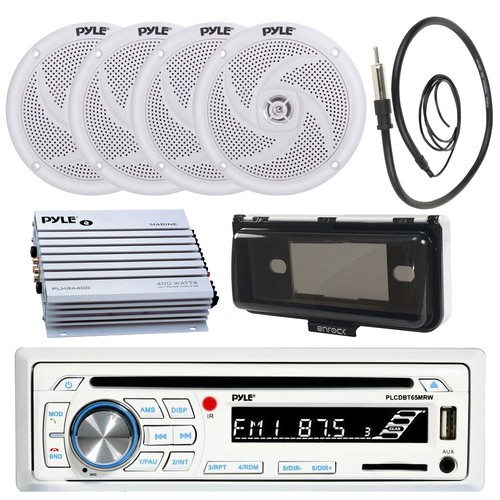 Pyle CD Player In Dash USB Receiver, Cover, 4x 4" Speakers, 400W Amp ...