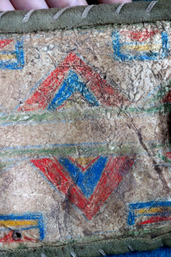 Vintage PARFLECHE BAG antique Native American document pouch Plains ...