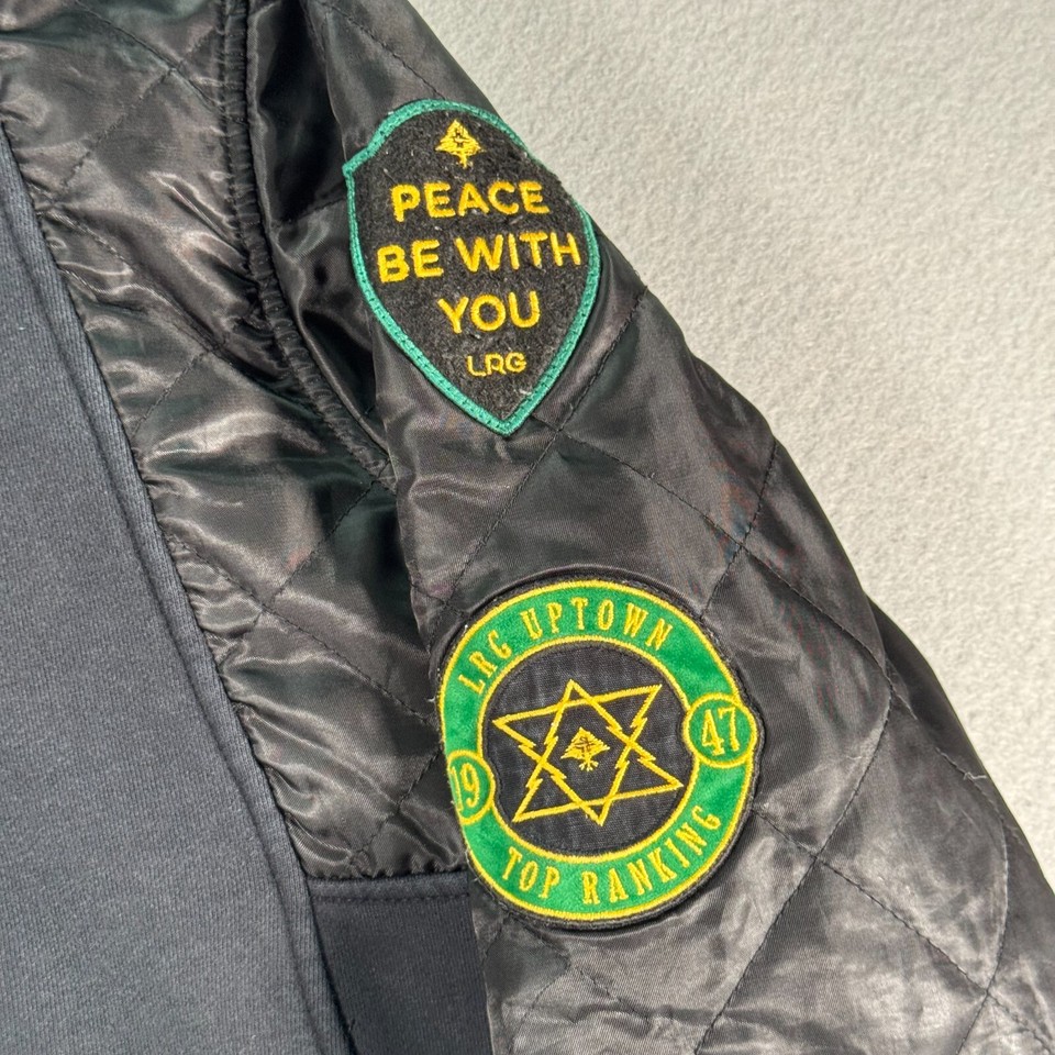 Vintage LRG Hoodie Sweatshirt Mens 2XL Black Rock Unsteady Jamaican ...