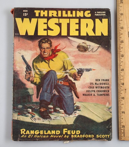 Vintage November 1947 Thrilling Western Cowboy Pulp Magazine | eBay