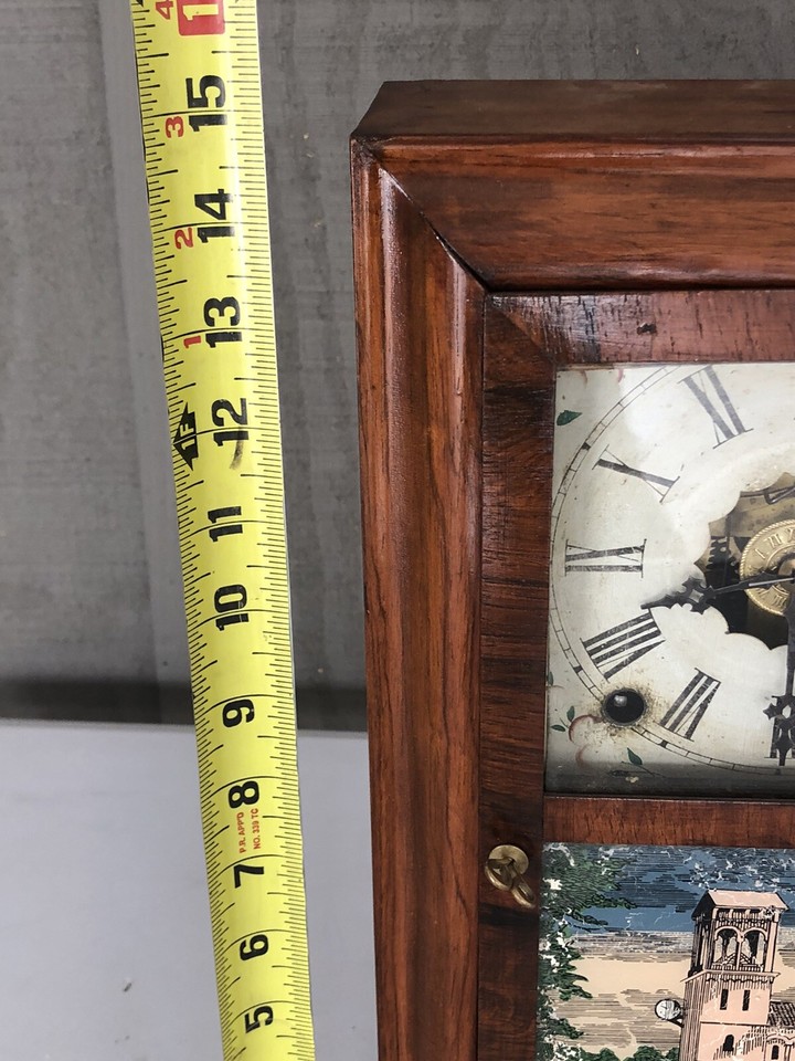 ANTIQUE EARLY RARE SETH THOMAS MINI OGEE STYLE SHELF CLOCK WITH LYRE ...