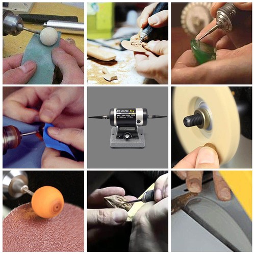 Jewelry Polisher Rock Lathe Bench Buffing Wheel Machine w/ Tapered ...