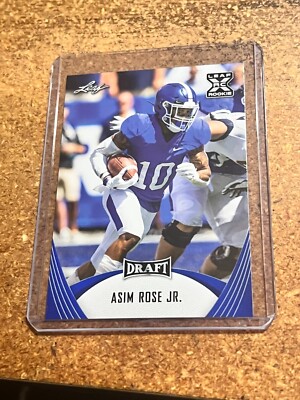 2021 Leaf Draft Football XRC Blue # 18 Asim Rose Jr. RC | eBay