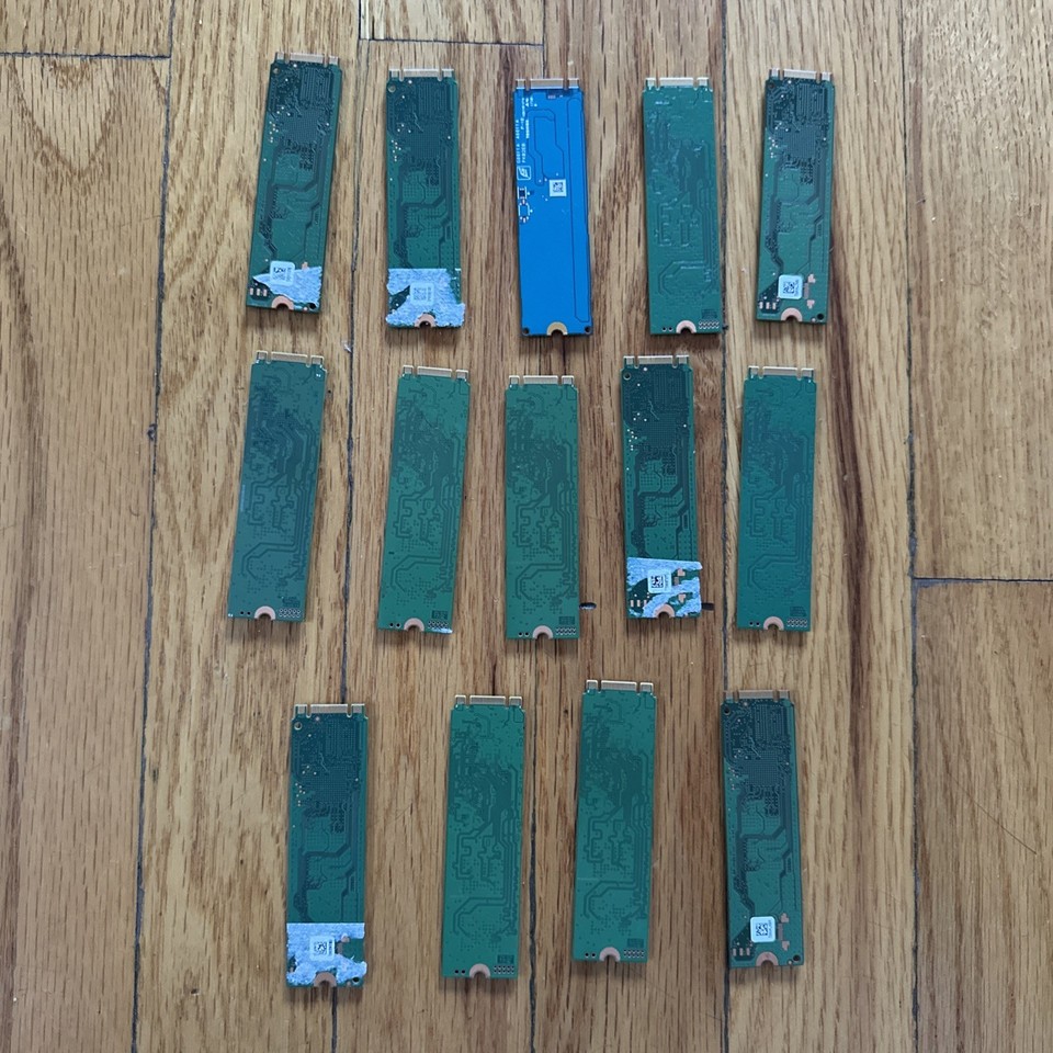 Lot of 14 M.2 256GB Internal SSD Need Format 2280 Double Notch PCIe ...