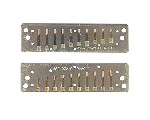 SUZUKI 10-hole harmonica MANJI M-20 F Nm key replacement reed plate ...