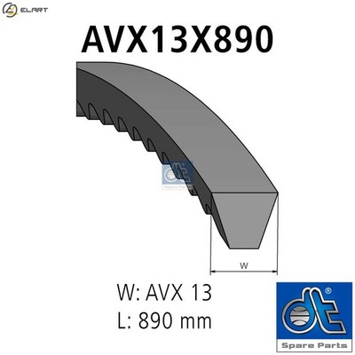 VBELT 3.34504 FOR MITSUBISHI ETERNA/IV GALANT/Mk IVECO DAILY/II/Van ...