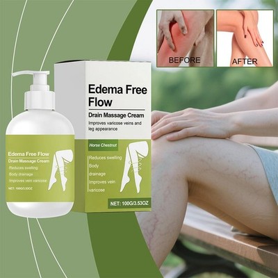 Edema Free Flow Drain Massage Cream, Improves Varicose Veins HOT, Care ...