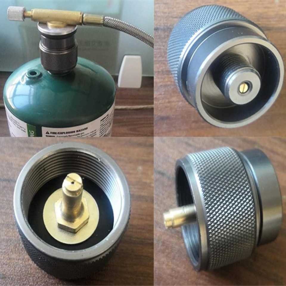 Metal Adapter Camping Propane Small Gas Tank Adapter Input Lindal ...