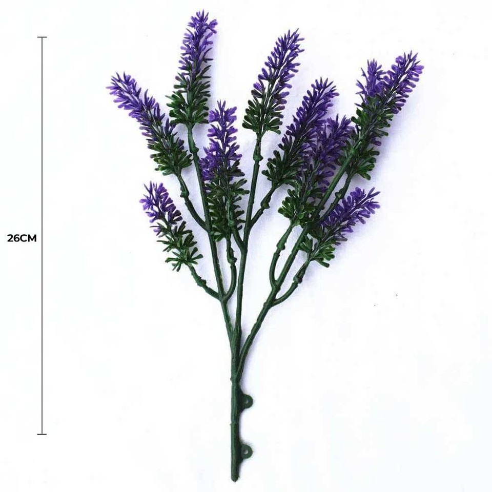 Small Artificial Lavender Stem / Wall Plant UV Resistant 26cm ...