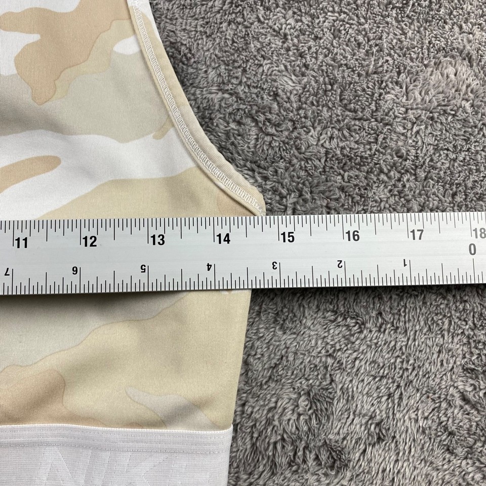 Nike Pro Sports Bra Women Large Beige Camo | eBay
