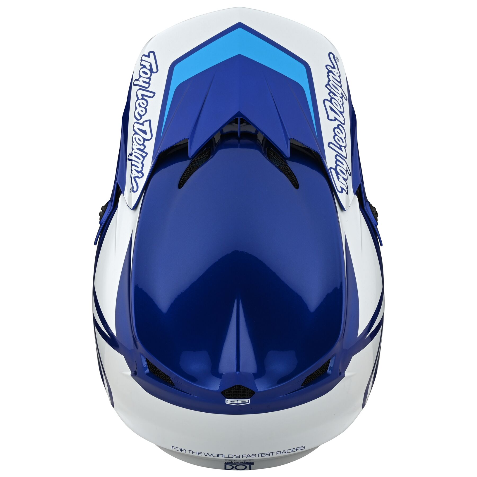 Troy Lee Designs GP Overload Motorcycle Helmet Blue/White - Medium ...