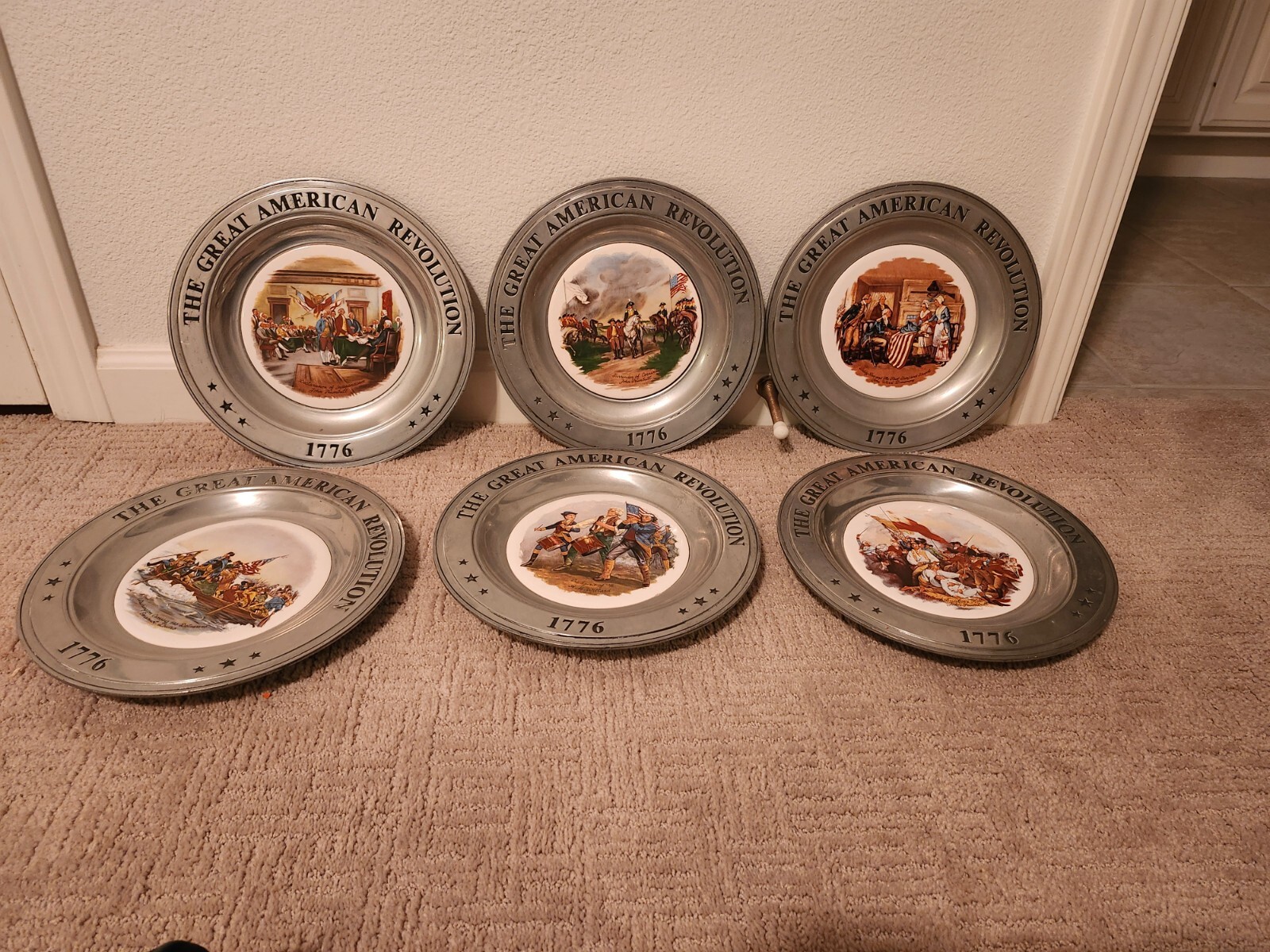The Great American Revolution Plates Set Of 6- 1776 Bicentennial 1975 ...