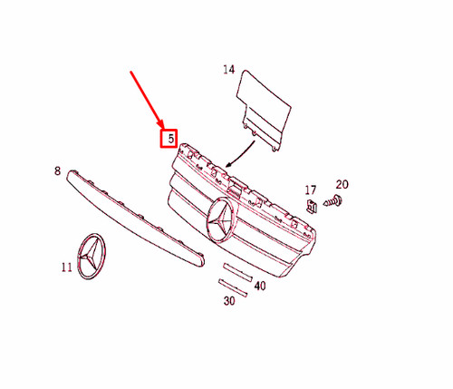 NEW MERCEDES-BENZ A W168 RADIATOR GRILLE BEAM A1688880260 OEM | eBay