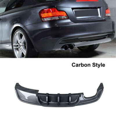 Fits 2007-2013 BMW E82 128i 135i M Sport Carbon Fiber Rear Bumper Lip ...