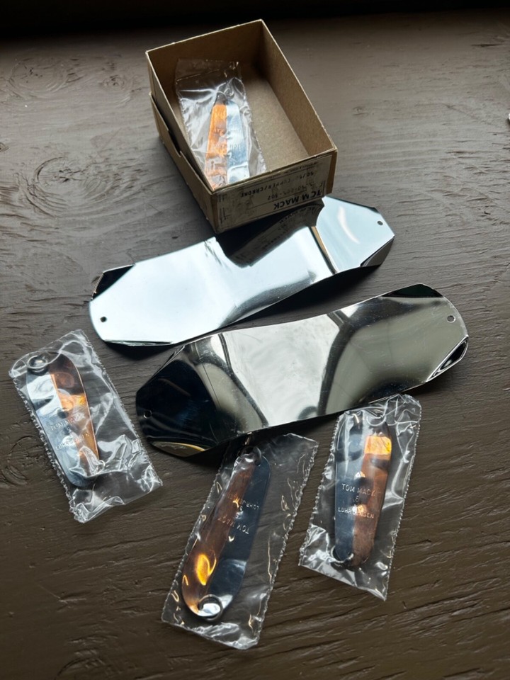 (4)Luhr Jensen #5 TOM MACK Trolling Salmon Spoons 50/50 Copr & Chrm + 2 ...