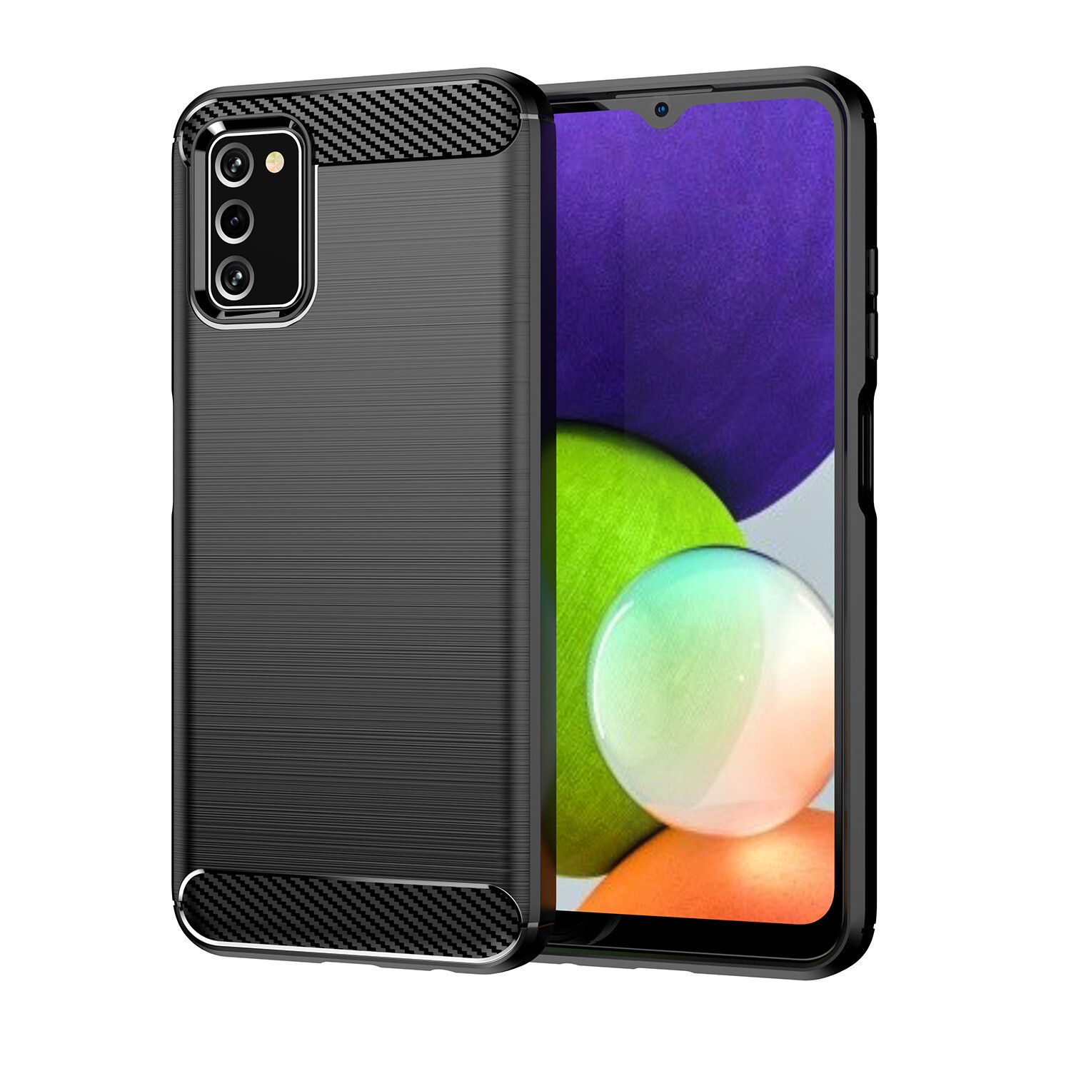 FOR Samsung Galaxy A03S SM-S134DL Carbon Fiber Design TPU Case Phone ...